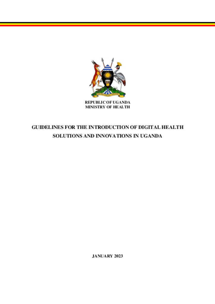 The Uganda Health Information and Digital Health Strategic Plan 2020/21-2024/25 | MOH Knowledge ...